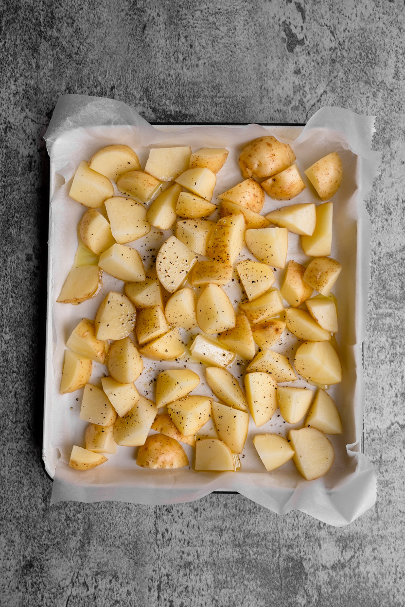 One Pan Baked Potato with Prosciutto – LePlainCanvas