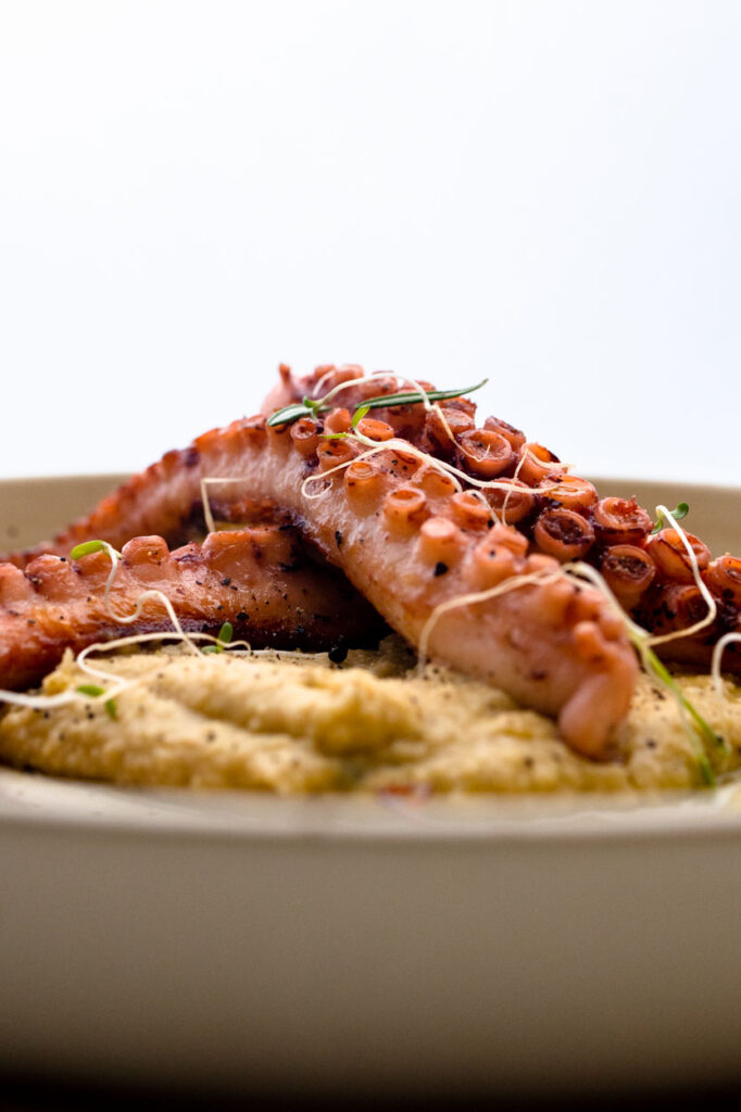 Grilled Octopus with Chickpea Puree – LePlainCanvas