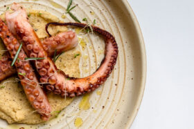 Grilled Octopus with Chickpea Puree – LePlainCanvas