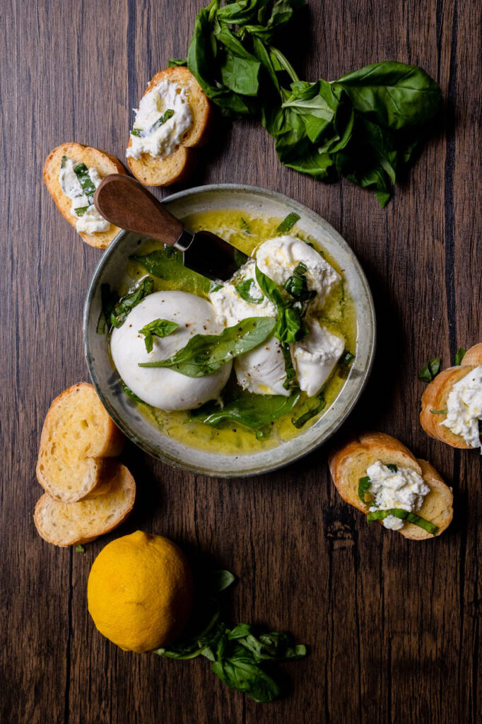 Lemon Burrata with Basil – LePlainCanvas